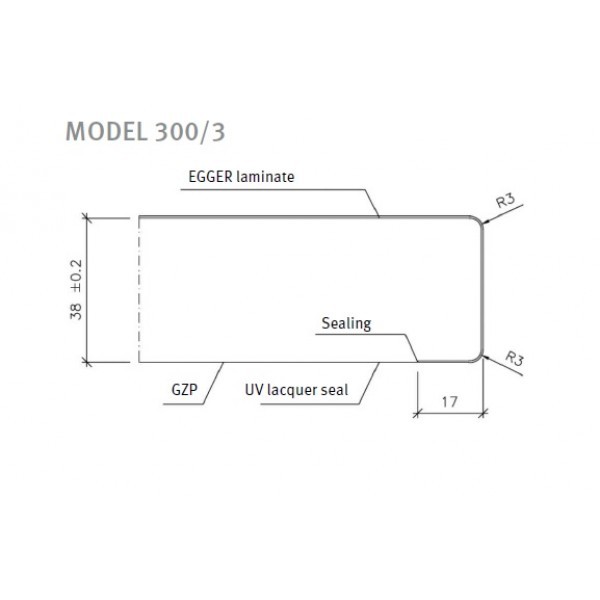 Blat de lucru PIETRA GRIGIA NEGRU - Darel.ro
