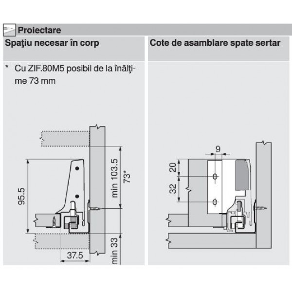 TANDEMBOX antaro - Sertar interior tip M - Darel.ro