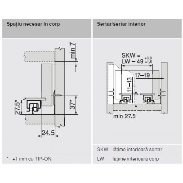 Glisiera TANDEM plus cu BLUMOTION - Darel.ro