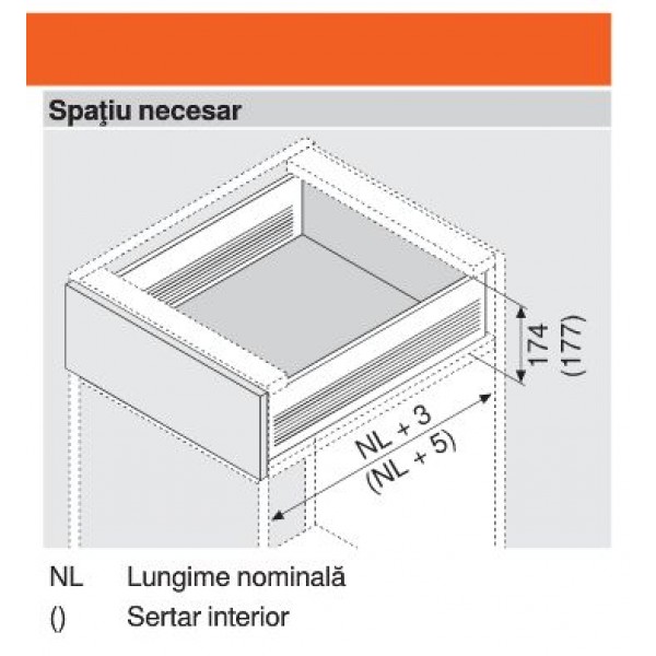 Metabox - Sertar / sertar interior tip H - Darel.ro