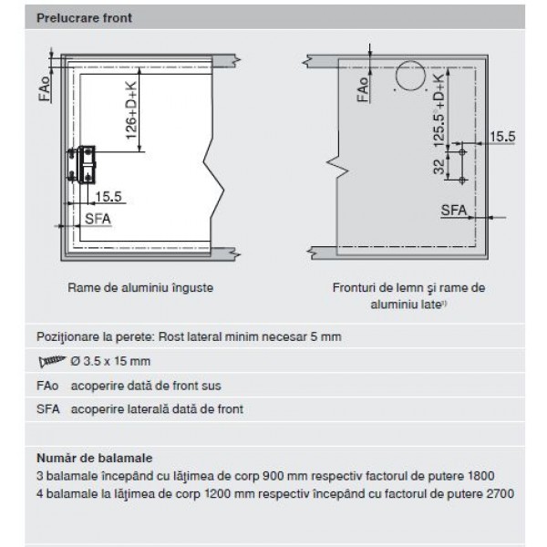 AVENTOS HK - XS cu TIP - ON - Darel.ro