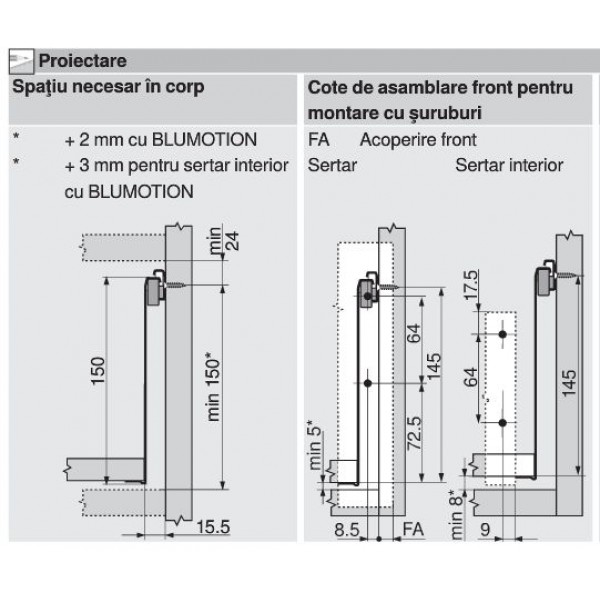 Metabox - Sertar / sertar interior tip H - Darel.ro