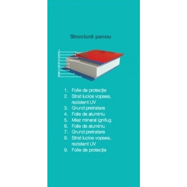 PANOURI ALUSPLASH - 3300x750 - PEBBLE STONE / ICEBERG - Darel.ro