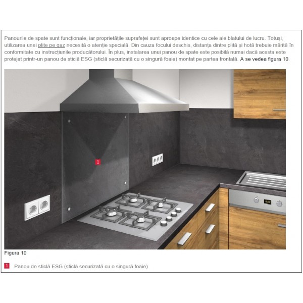 Panou decorativ bucatarie Pietra Fanano Gri - F208 ST75 - Darel.ro
