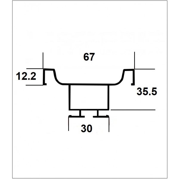 Profil maner vertical tip "U" Aluminiu - Darel.ro