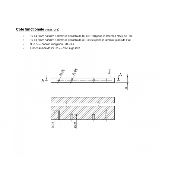 Sablon mobila pentru imbinare placi de PAL in "T" cu 2x surub ericsson ...