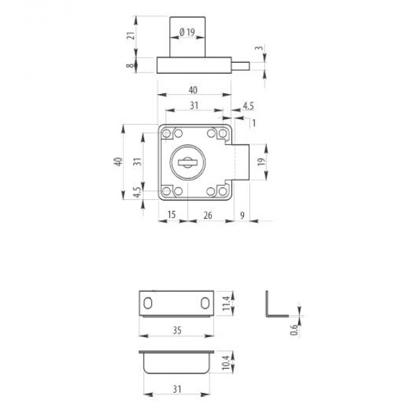 Broasca yala pentru dulap - Darel.ro